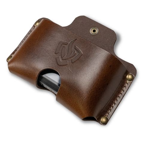 Pager Holder Precom P2 Handmade Leather Pager Holder Firebrigade