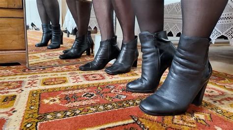 Toe Tapping In Diffrent Leather Boots M0 Forgetmenot Clips4sale