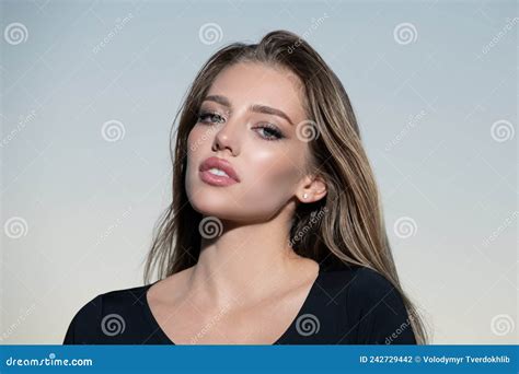 Sensual Fashion Woman Face Close Up Beauty Portrait Of Young Woman