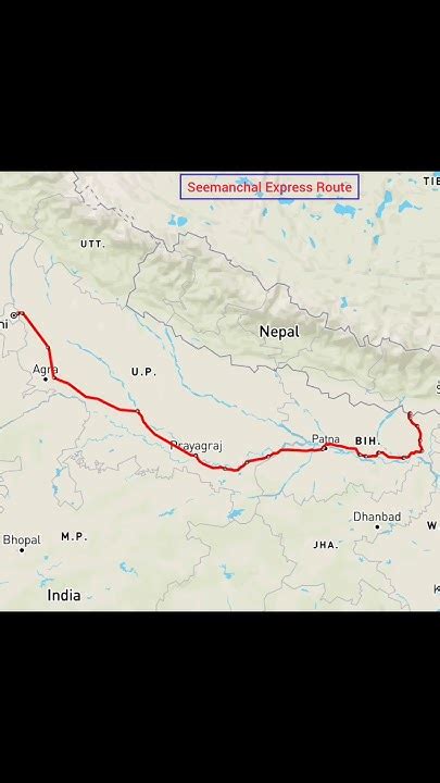 12487 88 Seemanchal Express Route Map Youtube