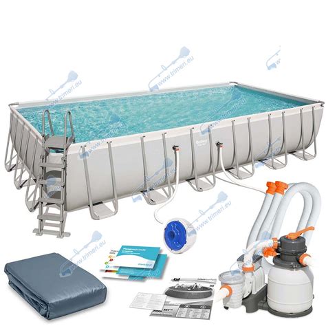 Басейн с мет. конструкция Bestway 56475 Power Steel, 732x366x132см, с ...