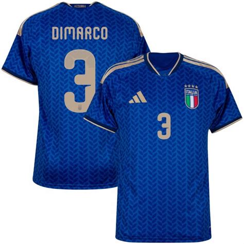 Adidas Italy Home Dimarco 3 Jersey 2026 2027 Official Printing
