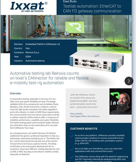 Ixxat By Hms Networks On Linkedin Testlab Automation Embedded Platform Cannector Reinova