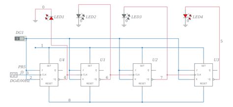 Asynchronous Down Counter Multisim Live