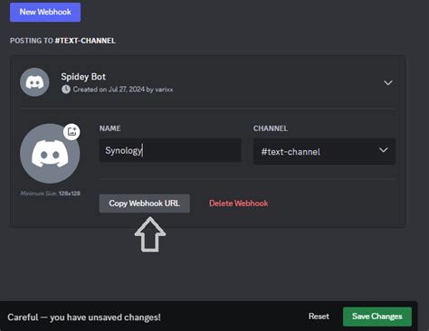 Setup Synology Nas Dsm Notifications In Discord Accept Defaults