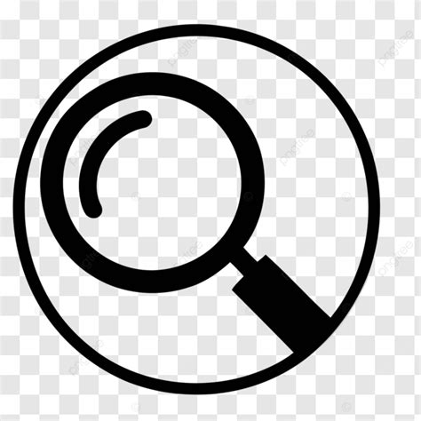 흰색 배경에 돋보기 아이콘 벡터 흰색 배경에 확대된 Ico의 단순한 검은색 아이콘 그림자 없음 작은 프레임 중앙 Png 일러스트 및 벡터 에 대한 무료 다운로드