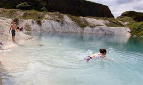 families ignore warnings and swim in toxic lagoon uk news express