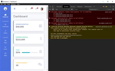 Not Working Dropdown And Popup Bootstrap Issue Electronnet Electron Net Github