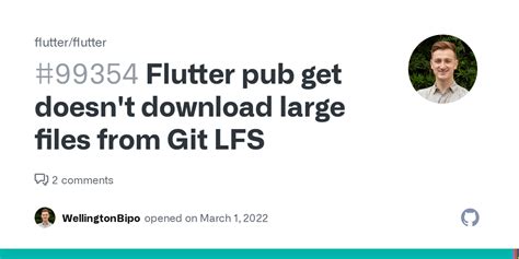 Flutter Pub Get Doesn T Download Large Files From Git LFS Issue Flutter Flutter GitHub