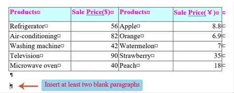 Quick Way To Split Table In Word