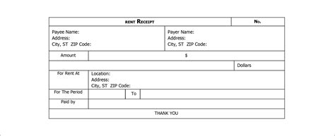 Microsoft Excel Receipt Template