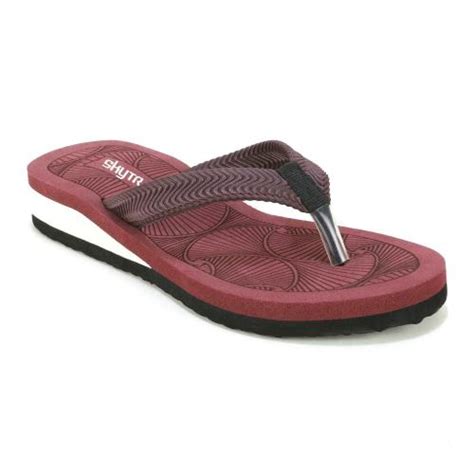 Buy Skytrap Maroon Laser Cut Eva Slippers Flipflop For Women Online At