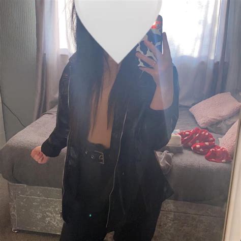 Plt Zip Leather Jacket Comes With Detachable Belt Depop