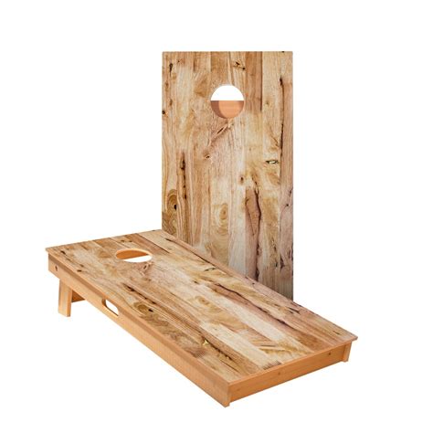 Light Wood Panels Cornhole Boards Aca Star Series