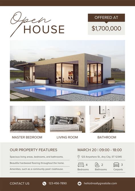 Page 2 Free Printable Open House Flyer Templates Canva
