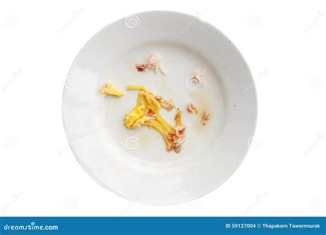 Schmutziger Teller Lokalisiert Stockfoto Bild Von Essen Platte 59127004