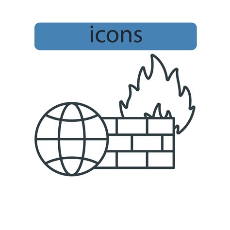 Firewall Icons Symbol Vector Elements For Infographic Web Vector Art At Vecteezy