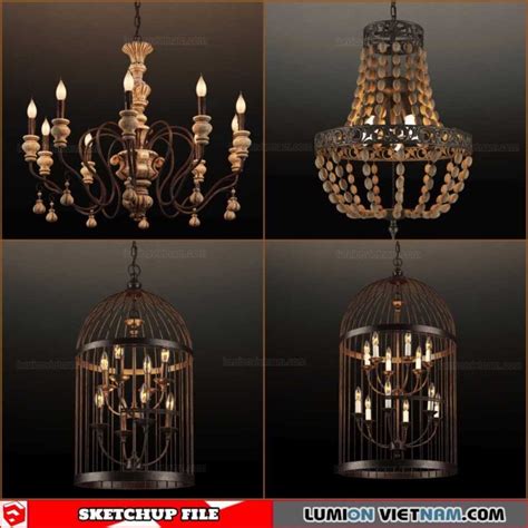 Classic Celling Light Sketchup Models