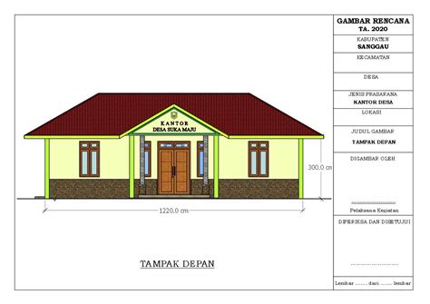 Infrastruktur Perdesaan Desain Dan Rab Pembangunan Kantor Desa Konstruksi Beton