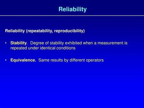 Ppt Design And Analysis Of Clinical Study 3 Reliability And Validity