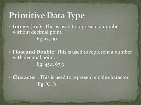 Data Types Premetive And Non Premetive PPTX Programming Languages Computing