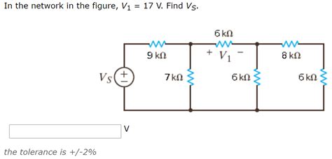 solved in the network in the figure v1 17 v find vs 6kΩ