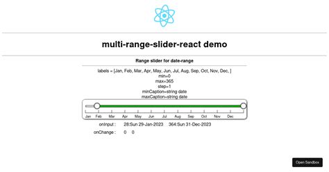 Range Slider Date Range Codesandbox