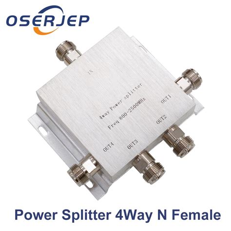 RF Coaxial Splitter To Way Power Splitter MHz Signal Booster Divider Ohm N