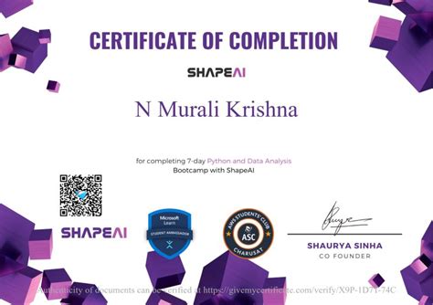 M V Murali Krishna Nagulla On Linkedin Shapeai Dataanalysis Python