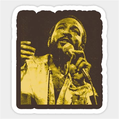 Marvin Gaye Classic Gold Marvin Gaye Sticker Teepublic