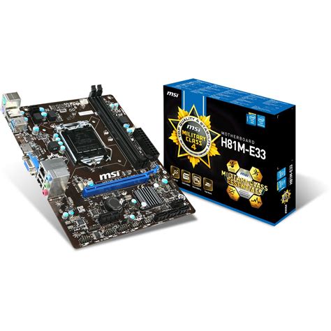 MSI H81M-E33 Intel H81 So.1150 Dual Channel DDR3 mATX Retail ...