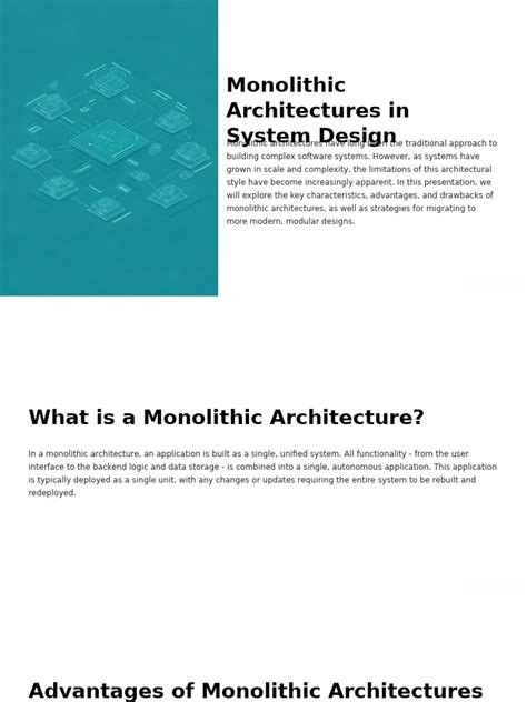 Monolithic Architecture Overview Pdf Information Technology