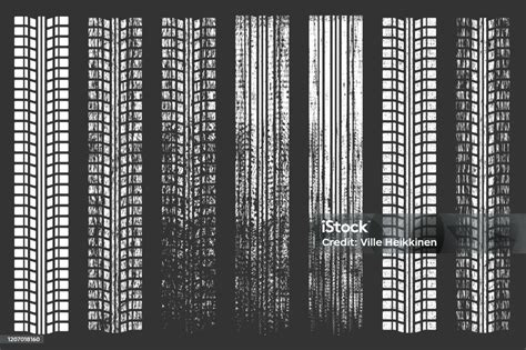 원활한 자동차 타이어 제동 인쇄 패턴 브러시 스트로크 트럭 휠 트랙 그런 지 텍스처 벡터 일러스트 이미지입니다 흰색 배경에 격리