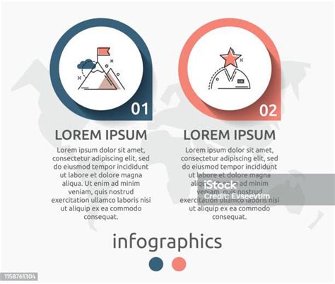 벡터 인포 그래픽 평면 템플릿 원 두 레이블 다이어그램 그래프 프리젠 테이션 2 가지 옵션과 화살표가있는 비즈니스 개념 콘텐츠 순서도 단계 타임 라인 워크플로 마케팅