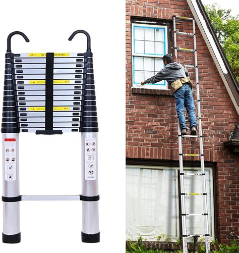 Aluminum Telescoping Ladder 203ft 62m Extension Tall Loft Ladder With