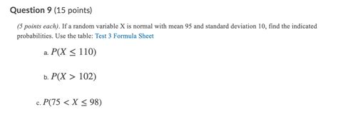 Solved Question 9 15 Points 5 Points Each If A Random