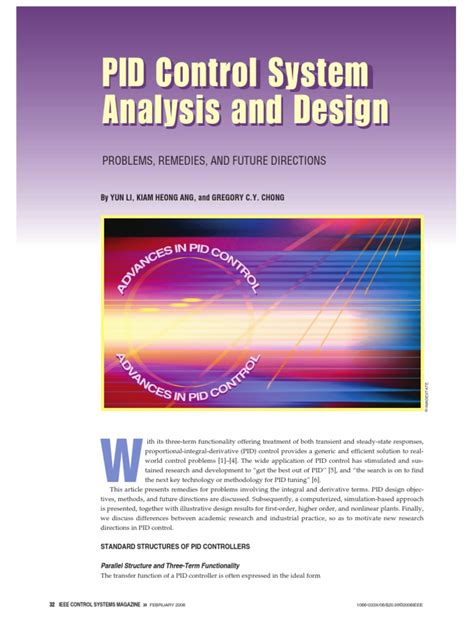 Pid Control System Analysis And Design Ooojjjoo Pdf Control
