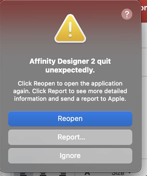 App Crash Desktop Questions MacOS And Windows Affinity Forum