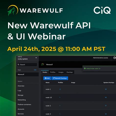 Hpc Warewulf Devops Clustermanagement Techpreview Ciq