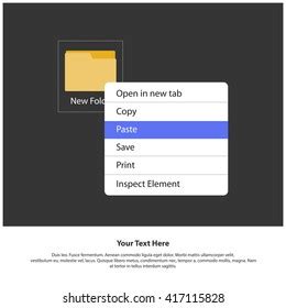 Save Date Folder Right Click Vector Stock Vector Royalty Free 416796679 Shutterstock