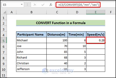 How To Use Convert Function In Excel Exceldemy