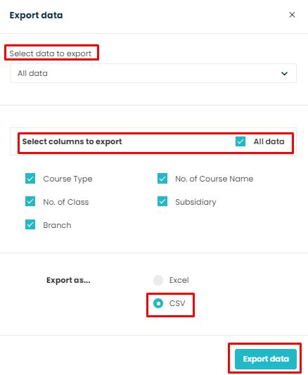 Export Course Types In Csv Flavor