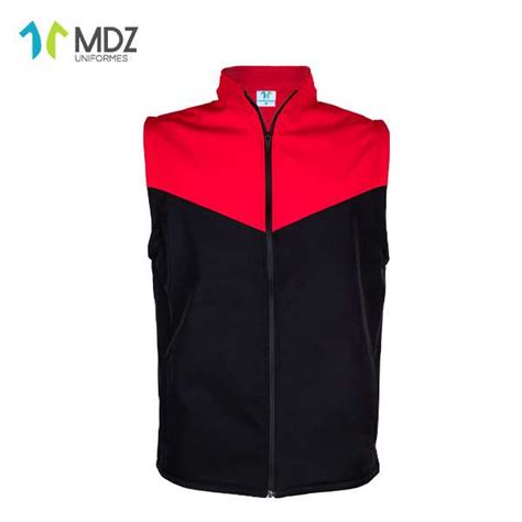 Chaleco Rojo Con Negro Mdz Uniformes