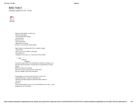 Bisc Test 2 Exam Notes Bisc Test 2 Wednesday September 25 2024 8