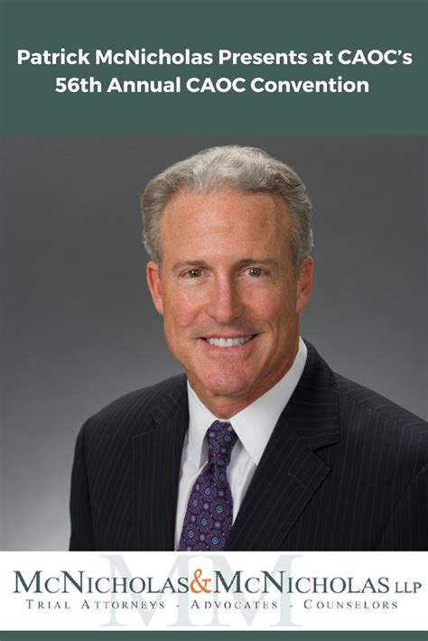 Partner Patrick Mcnicholas Presents At The Caoc Annual Convention Discussing How To Go Beyond