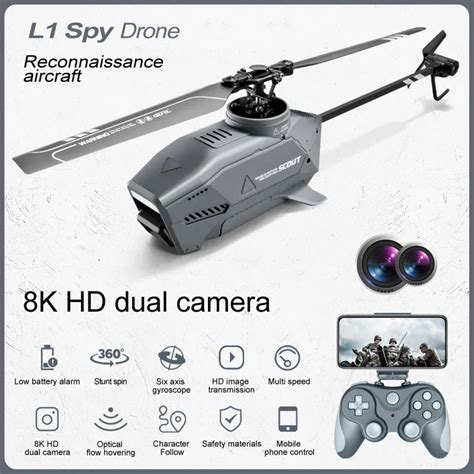 L1 Rc Helicopter 8k Professional Hd Dual Camera Remote Control Toy O