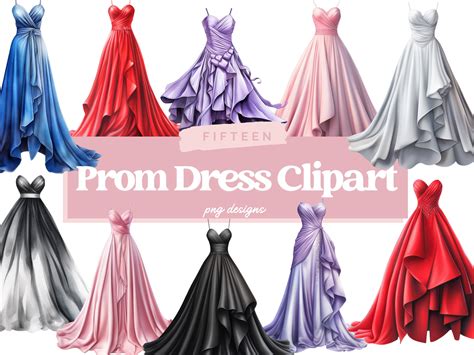 Watercolor Prom Dress Clipart Prom Dress Png Prom Dress Graphics