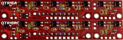 pololu qtr 8rc vs qtr 8a sensor array