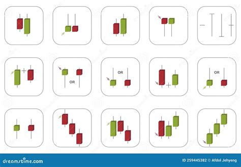 Trade Of Stock Candle Sticks Pattern Stock Vector Illustration Of