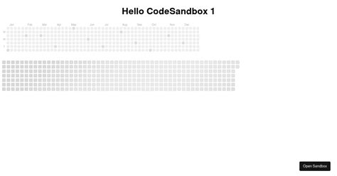 React Github Contribution Calendar Examples Codesandbox
